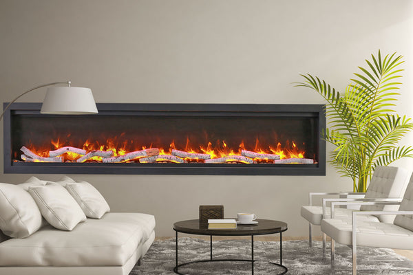 Amantii Symmetry Bespoke 100-inch Wall Mount Recessed Linear Electric ...