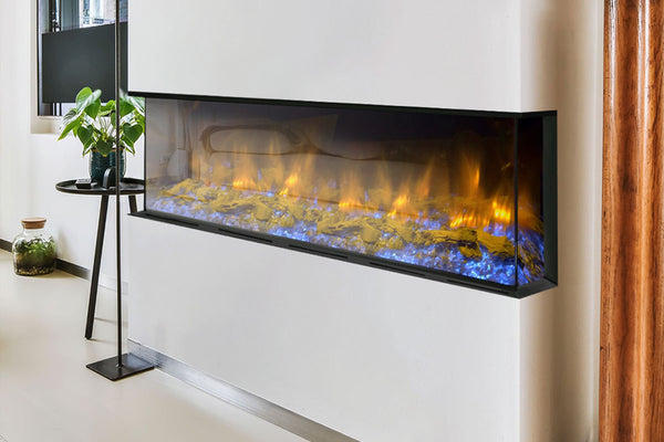 Dynasty Melody 64 Inch 3 Sided 2 Sided Built In Electric Fireplace | DY ...